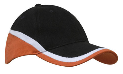Brushed Heavy Cotton Tri-Coloured Cap H4026