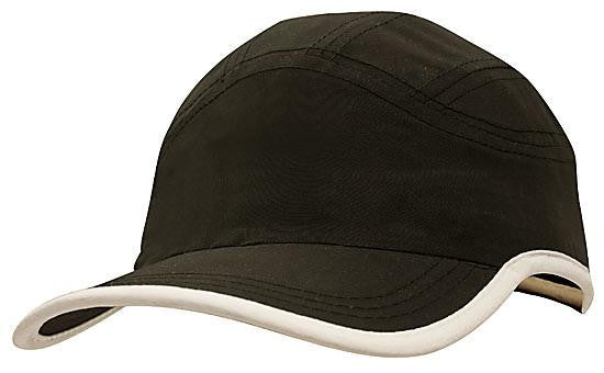 Microfibre Sports Cap with Trim on Edge of Crown & Peak 4094